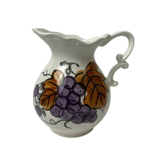 Unbranded | Dining | Vintage 55 Handpainted Ceramic Pitcher Grape ...